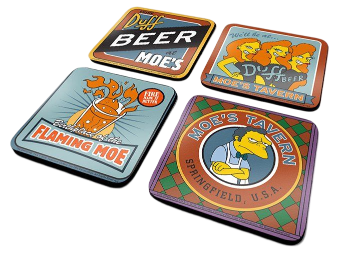 The Simpsons - Moes Tavern 4 Coaster Set – Mymax