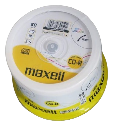 CD R 80 XL Imprimable Spindle de 50 MAXELL – Mymax